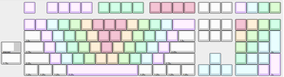 POM Jelly Keycaps Rainbow ANSI full kit – Escape Keyboard